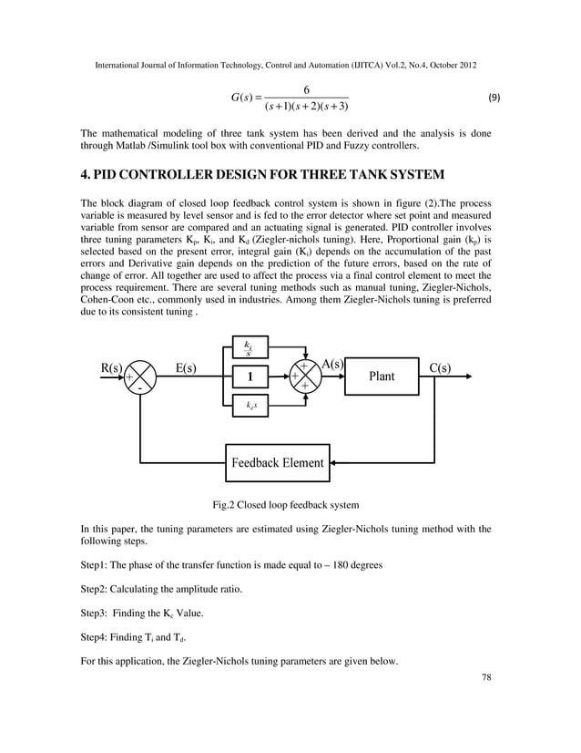 Comparative Analysis Of Conventional Pid Controller And Fuzzy Controller With Various