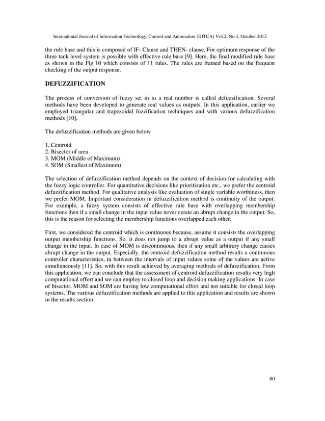 COMPARATIVE ANALYSIS OF CONVENTIONAL PID CONTROLLER AND FUZZY CONTROLLER WITH VARIOUS ...