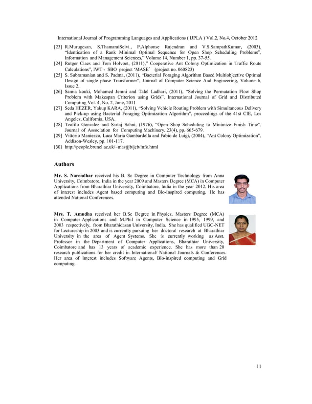 A Hybrid Bacterial Foraging Algorithm For Solving Job Shop Scheduling Problems Pdf 1887