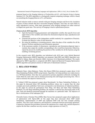 A Hybrid Bacterial Foraging Algorithm For Solving Job Shop Scheduling Problems | PDF