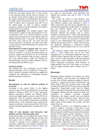 Quantitation of phytochemical constituents of Fumaria vaillantii L ...