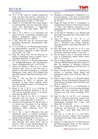 Plant distribution and pharmacological activity of flavonoids | PDF