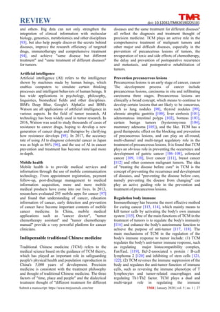 Research hotspot and frontier progress of cancer under the background ...