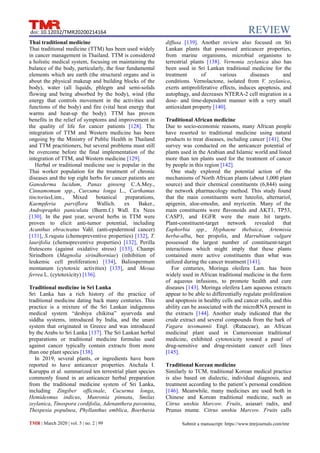 Annual advances in traditional medicine for tumor therapy in 2019 | PDF ...