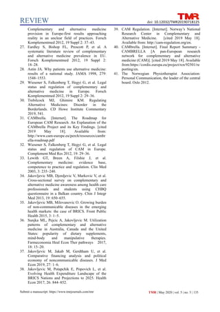 Complementary and alternative medicine in European countries— legislative framework | PDF