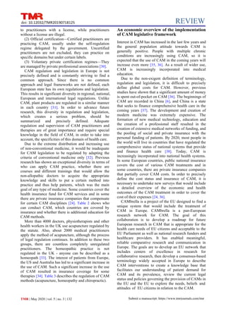 Complementary and alternative medicine in European countries ...