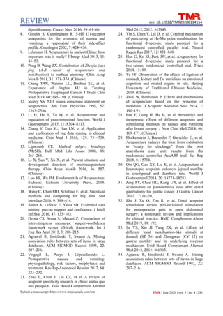 The selection rules of acupoints and meridians of traditional ...