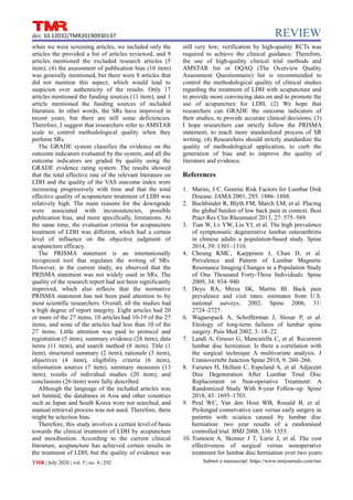 Acupuncture and/or moxibustion for the treatment of lumbar disc ...