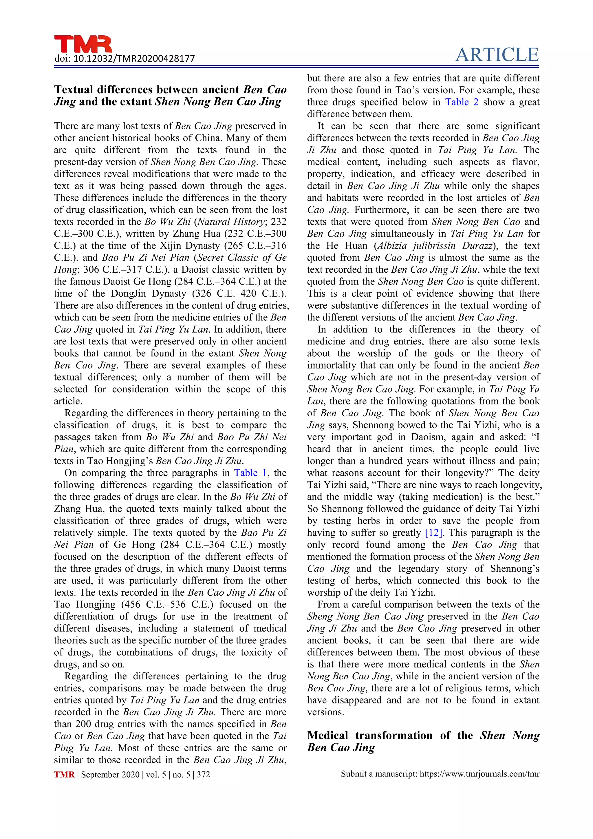 From religious manual to herbal pharmacopoeia: a textual study of the ...