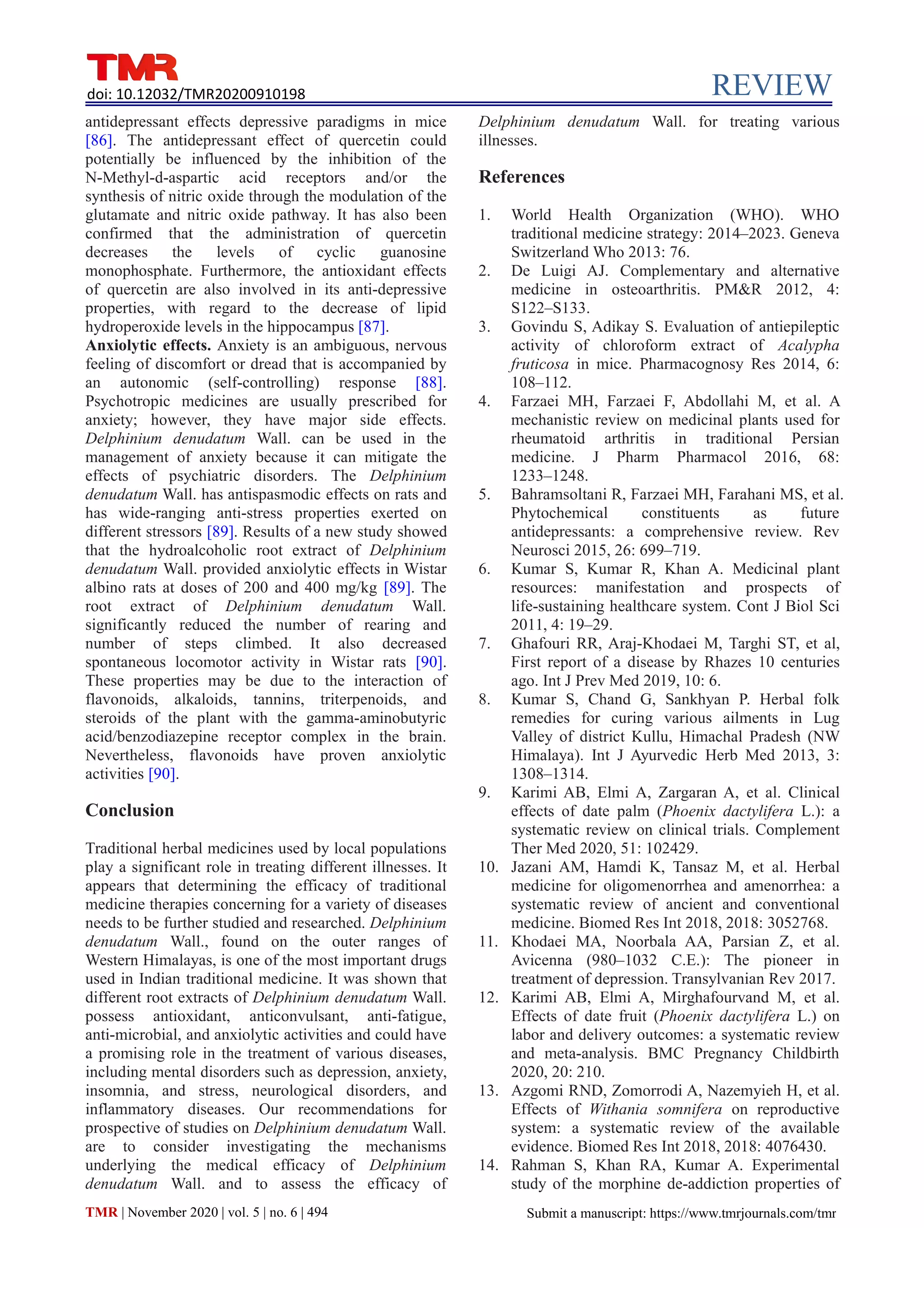 Jadwar (Delphinium denudatum Wall.): a medicinal plant | PDF