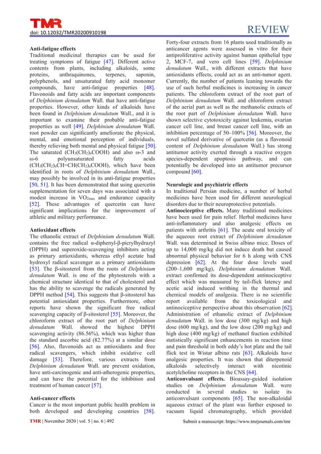 Jadwar (Delphinium denudatum Wall.): a medicinal plant | PDF