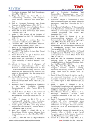 Jadwar (Delphinium denudatum Wall.): a medicinal plant | PDF