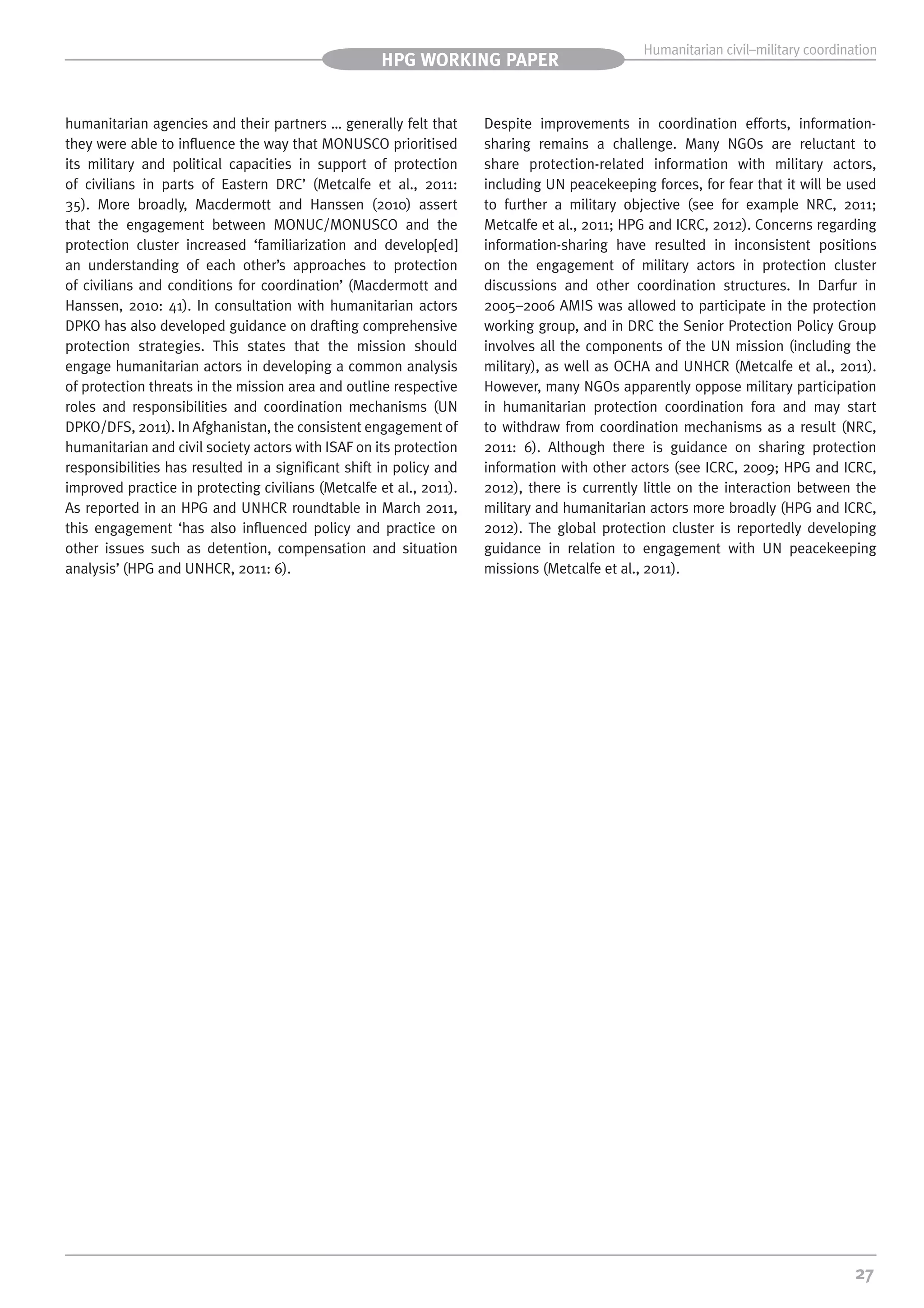 humanitarian civil-military coordination. | PDF