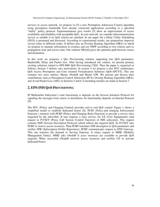 QOS-APCVS: AN ENHANCED EPS-IMS PCC ARCHITECTURE PROPOSAL TO IMPROVE MOBILE SERVICE DEPENDABILITY ...