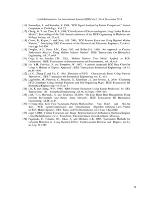 CLASSIFICATION OF CARDIAC VASCULAR DISEASE FROM ECG SIGNALS FOR ENHANCING MODERN HEALTH CARE ...