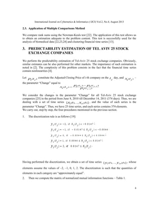 Financial Time Series Analysis Based On Normalized Mutual Information Functions | PDF