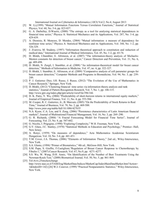 Financial Time Series Analysis Based On Normalized Mutual Information Functions | PDF