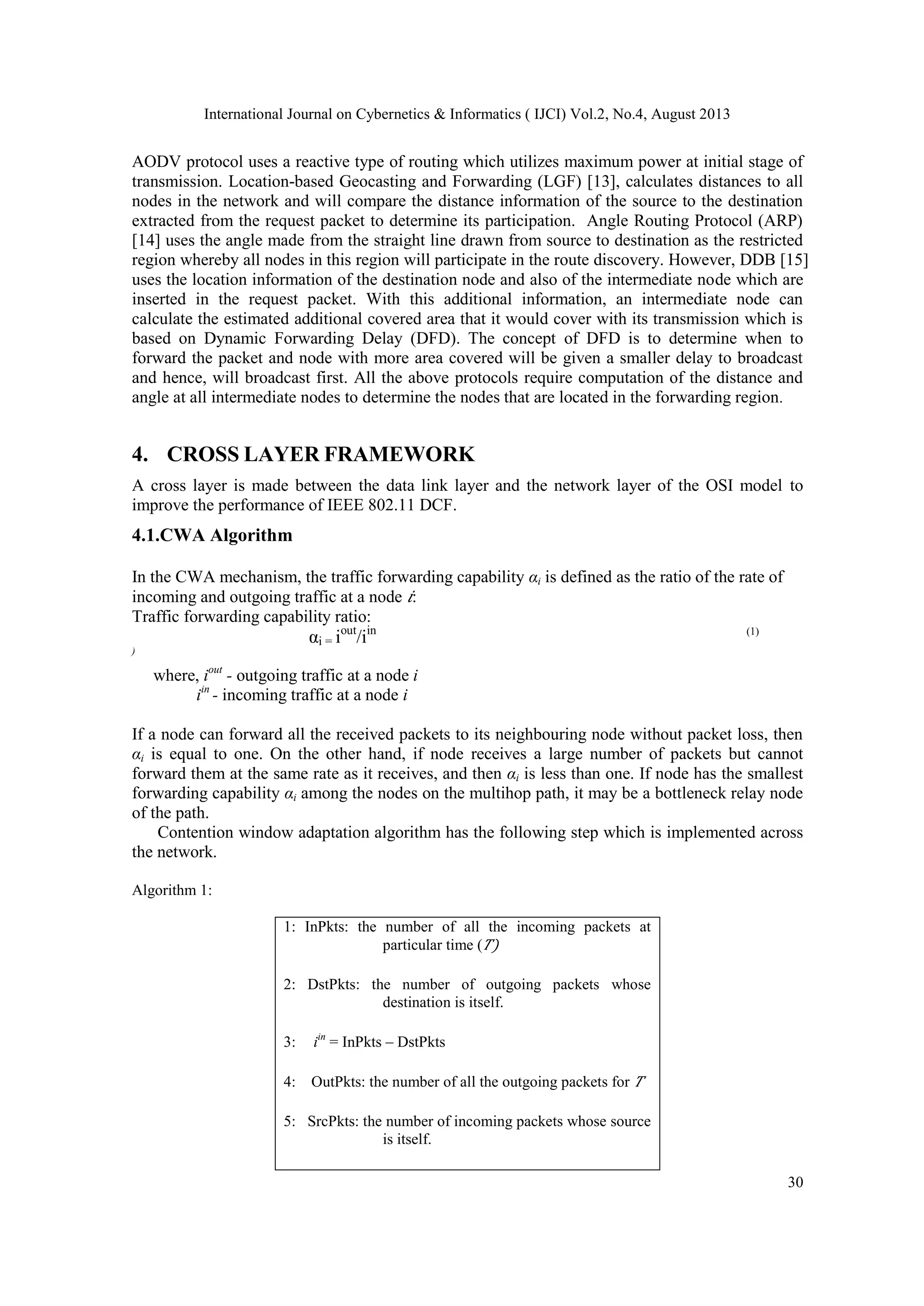 Quadrant Based DIR in CWin Adaptation Mechanism for Multihop Wireless Network | PDF