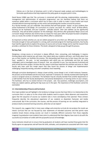 Curriculum Design: Inception to Execution | PDF