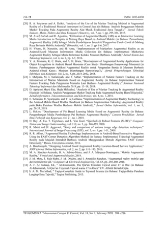 Augmented reality using features accelerated segment test for learning ...