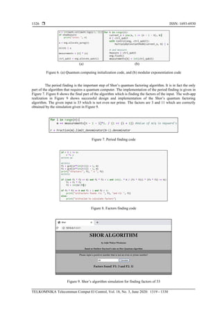 Web-app realization of Shor’s quantum factoring algorithm and Grover’s quantum search algorithm ...