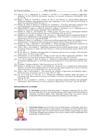 Compressor based approximate multiplier architectures for media ...