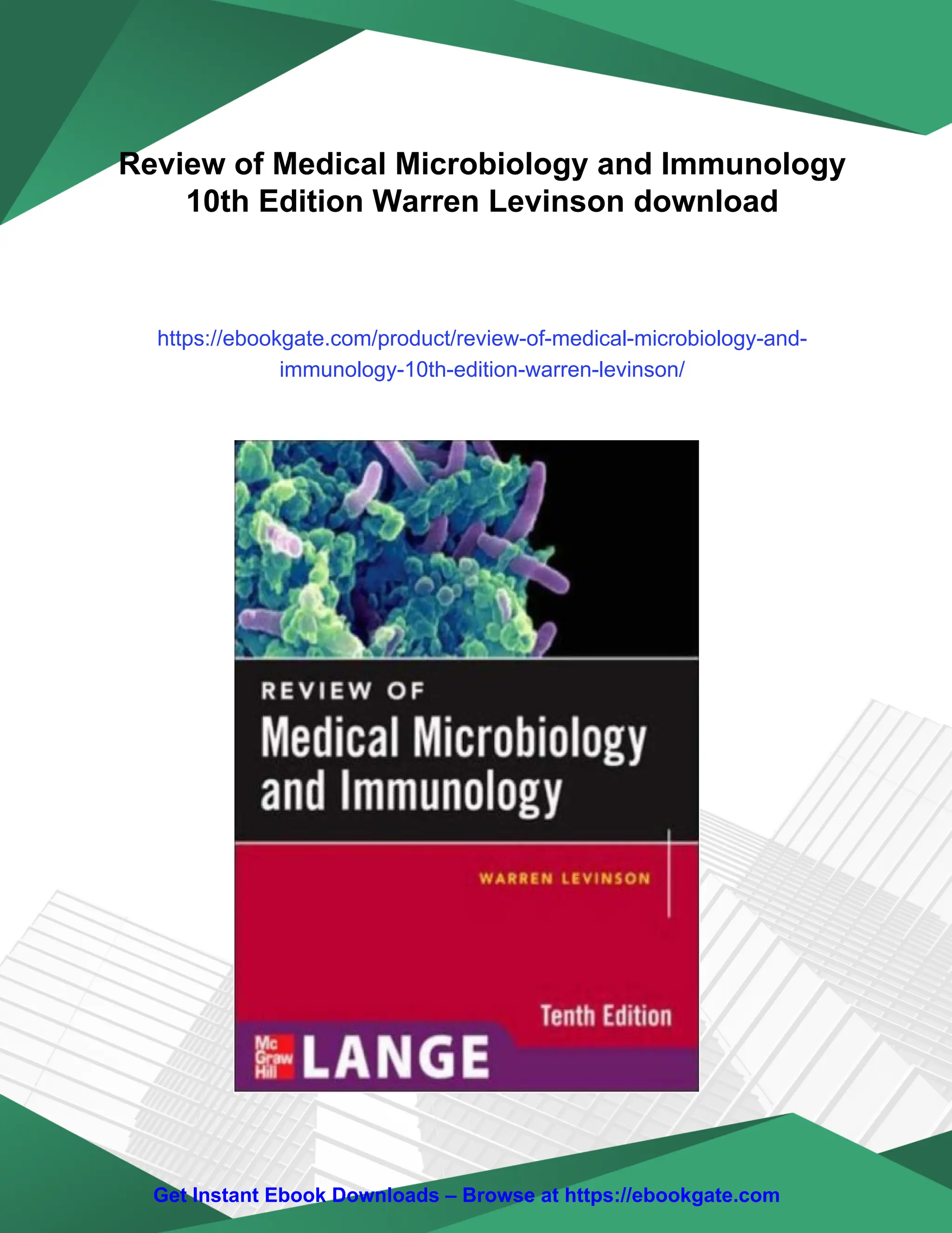 Review of Medical Microbiology and Immunology 10th Edition Warren ...