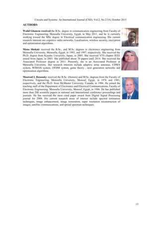 INVESTIGATION OF PUEA IN COGNITIVE RADIO NETWORKS USING ENERGY ...