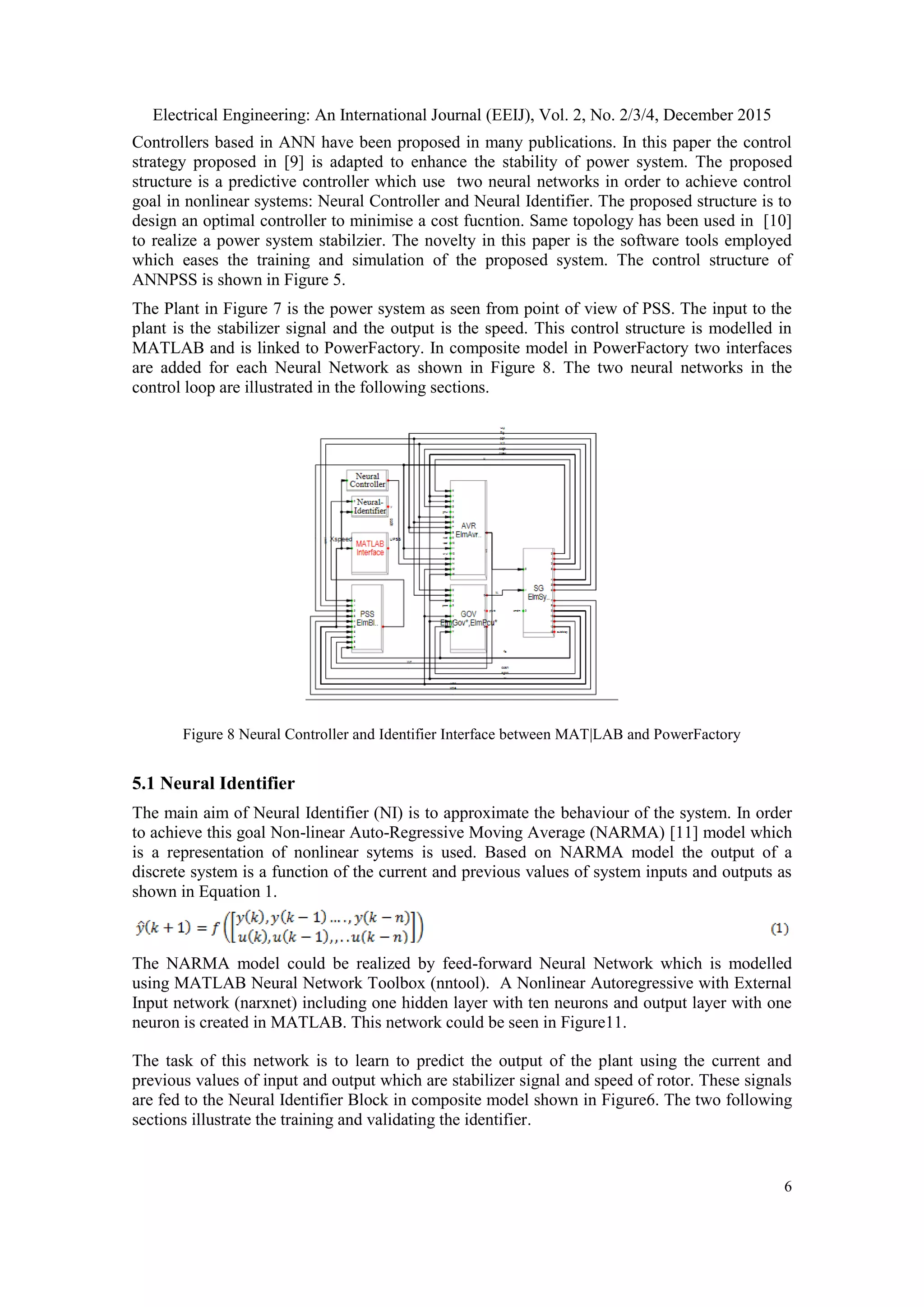 ARTIFICIAL NEURAL NETWORK BASED POWER SYSTEM STABILIZER ON A SINGLE MACHINE INFINITE BUS SYSTEM ...
