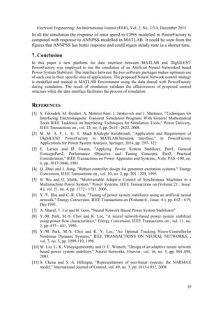 ARTIFICIAL NEURAL NETWORK BASED POWER SYSTEM STABILIZER ON A SINGLE MACHINE INFINITE BUS SYSTEM ...
