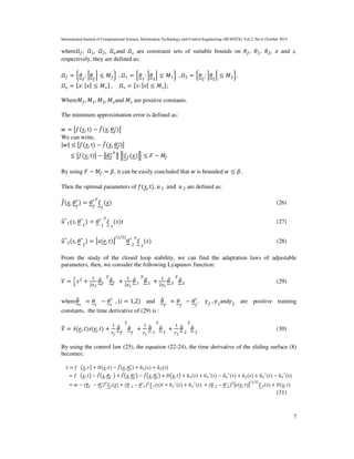 ADAPTIVE TYPE-2 FUZZY SECOND ORDER SLIDING MODE CONTROL FOR NONLINEAR UNCERTAIN CHAOTIC SYSTEM | PDF