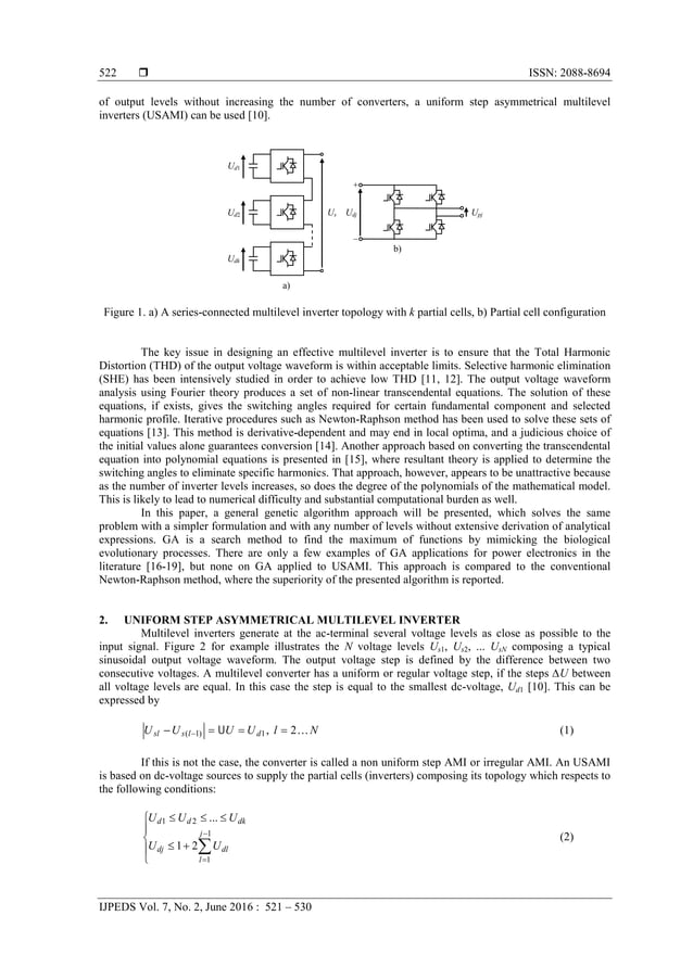 Genetic Algorithm Application in Asymmetrical 9-Level Inverter | PDF