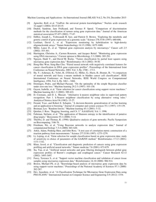 Machine Learning Based Approaches for Cancer Classification Using Gene Expression Data | PDF