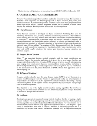 MACHINE LEARNING BASED APPROACHES FOR CANCER CLASSIFICATION USING GENE ...