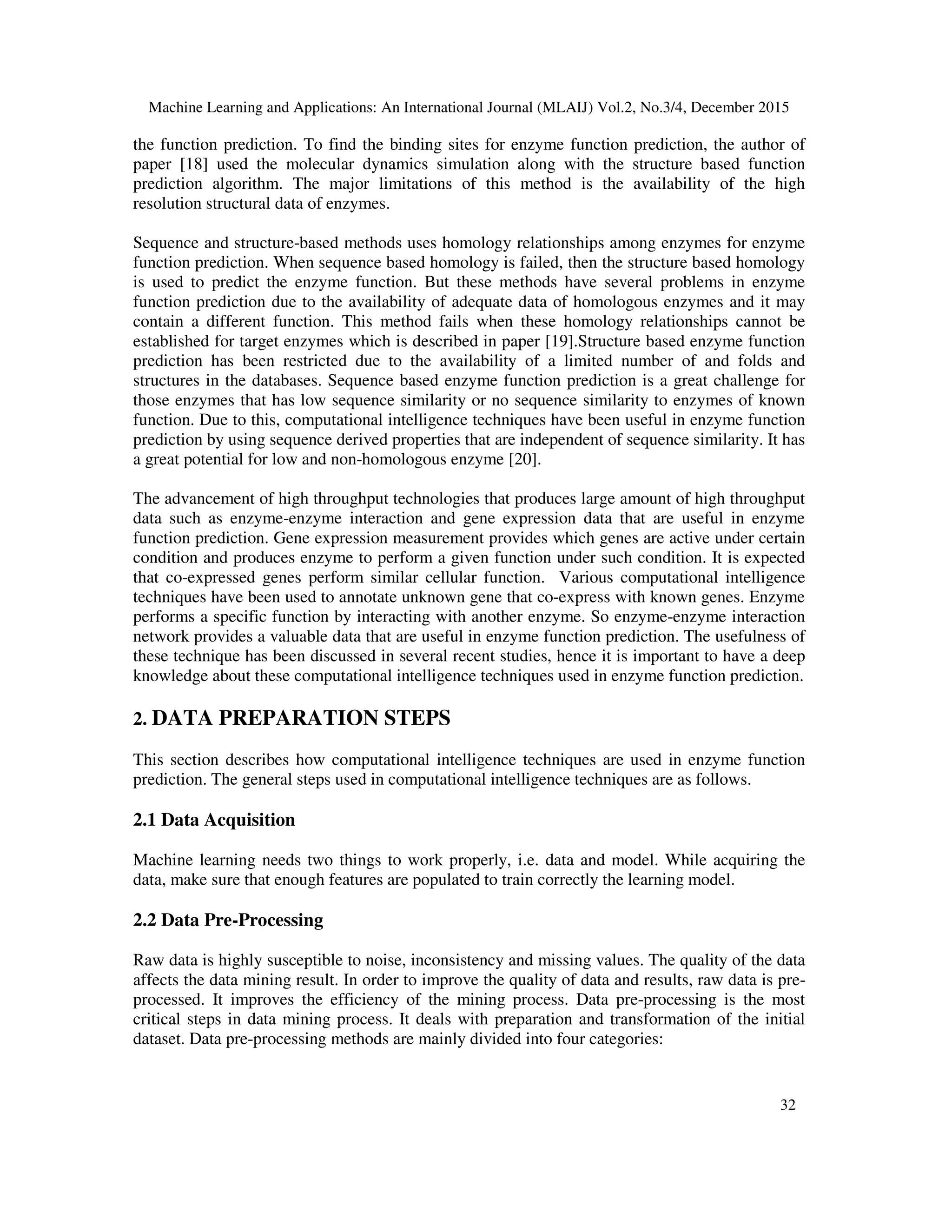 Classification of Enzymes Using Machine Learning Based Approaches: A Review | PDF