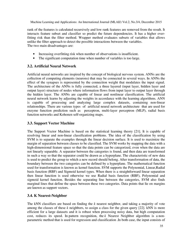 Classification of Enzymes Using Machine Learning Based Approaches: A Review | PDF