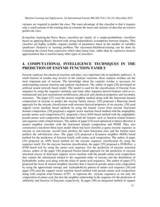 Classification of Enzymes Using Machine Learning Based Approaches: A Review | PDF