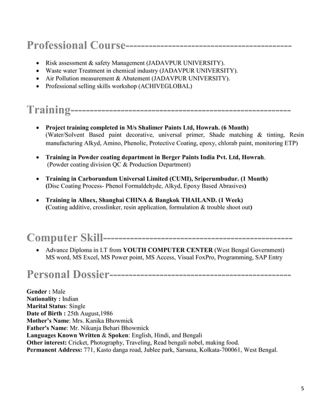 Updated resume of soman bhowmick 2k16 | PDF