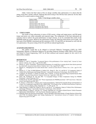 Optimization of the fuel economy and emissions for plug in hybrid ...