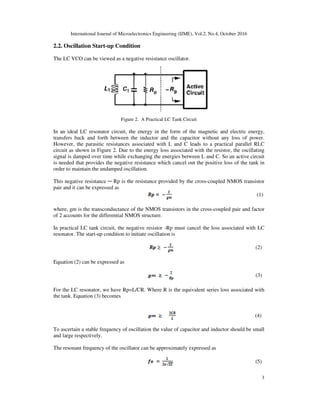 A 2.4 GHZ FULLY INTEGRATED LC VCO DESIGN USING 130 NM CMOS TECHNOLOGY | PDF
