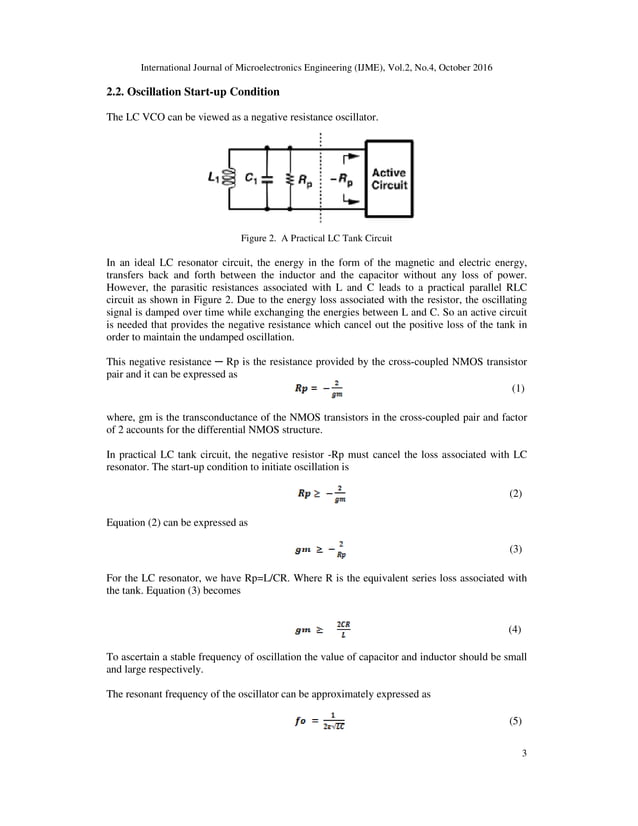 A 2.4 GHZ FULLY INTEGRATED LC VCO DESIGN USING 130 NM CMOS TECHNOLOGY | PDF