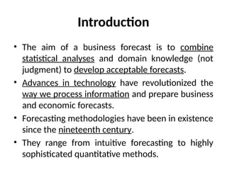 Basic of forecasting chapter number 1 for understanding | PPTX | Business | Business and Finance