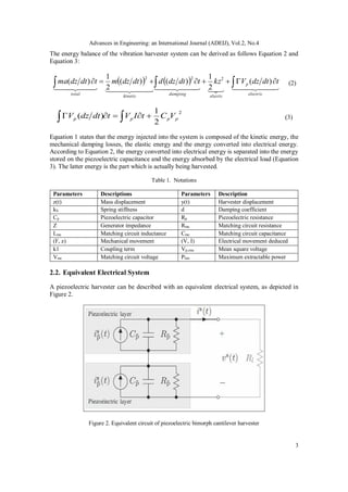 MODELING AND OPTIMIZATION OF PIEZOELECTRIC ENERGY HARVESTING | PDF