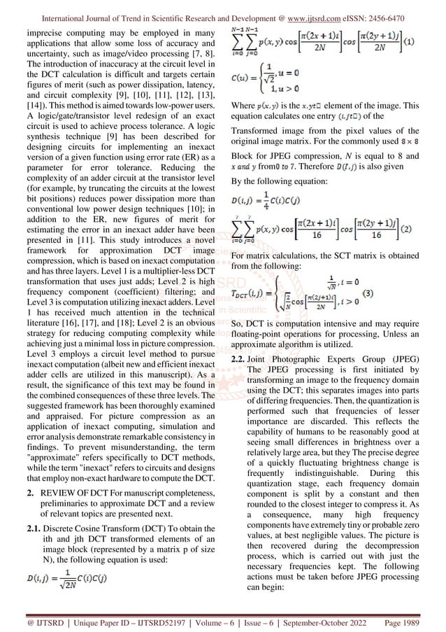 A Novel Image Compression Approach Inexact Computing | PDF