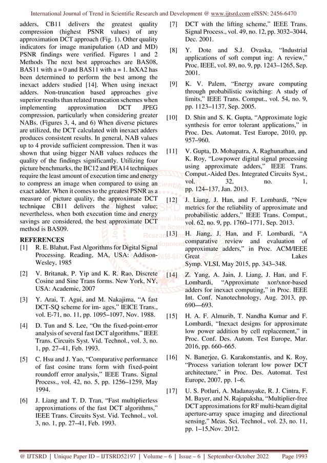 A Novel Image Compression Approach Inexact Computing | PDF