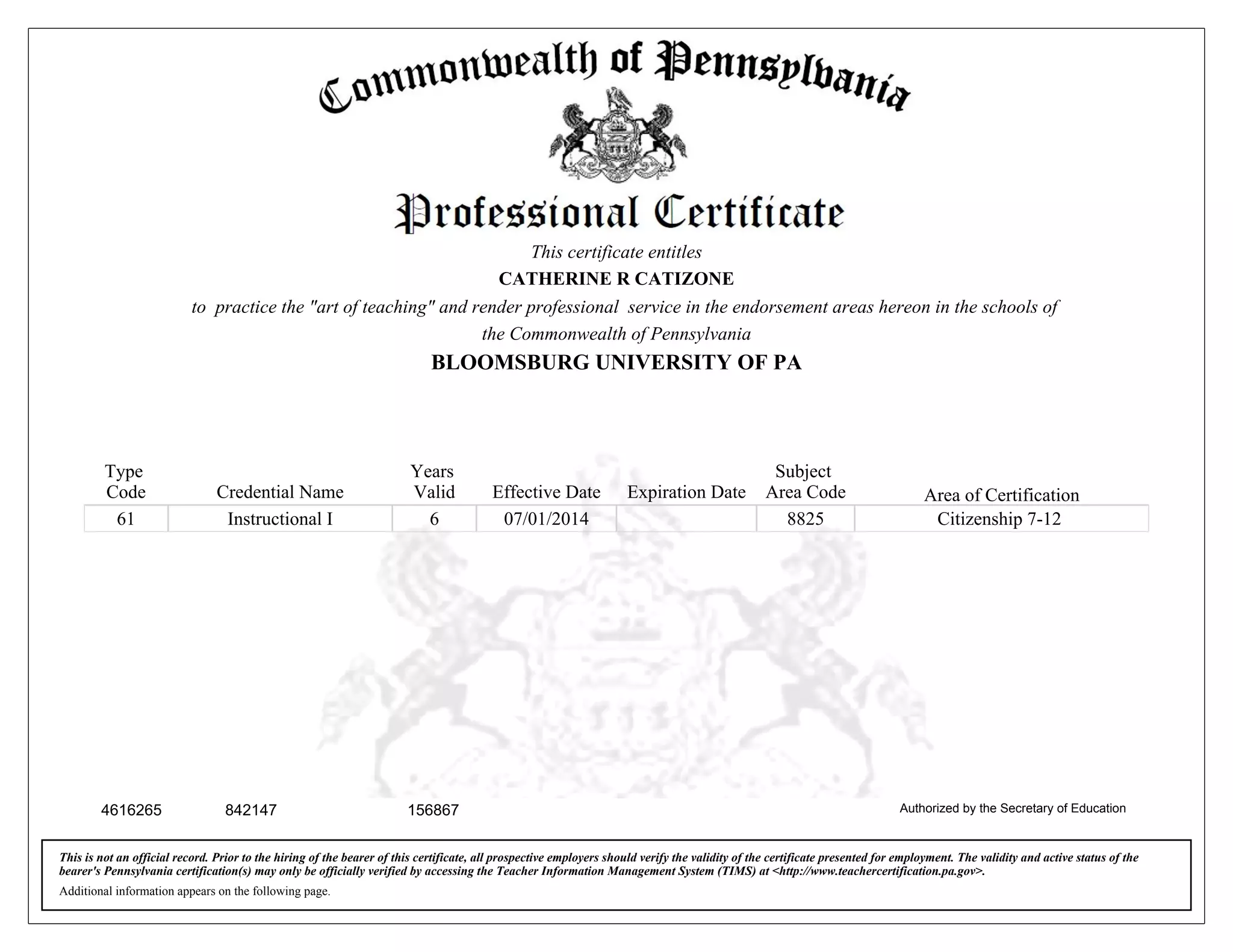 Teacher Certificate | PDF | Professional School | Postgraduate Education