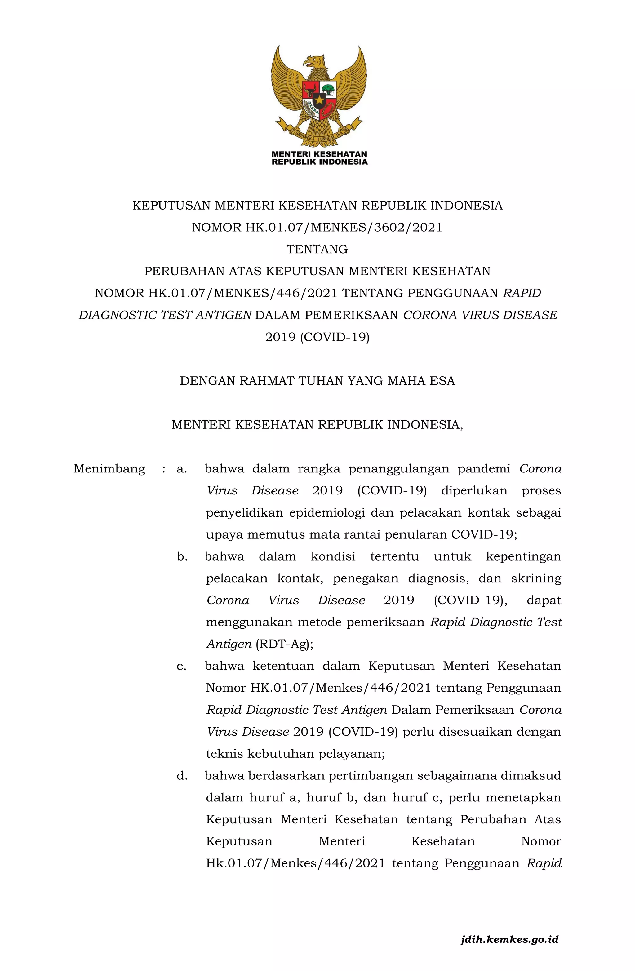 RAPID DIAGNOSTIC TEST ANTIGEN | PDF