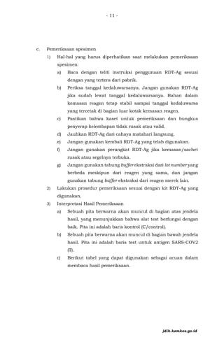 RAPID DIAGNOSTIC TEST ANTIGEN | PDF