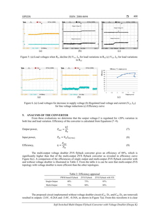 Soft Switched Multi-Output Flyback Converter with Voltage Doubler | PDF