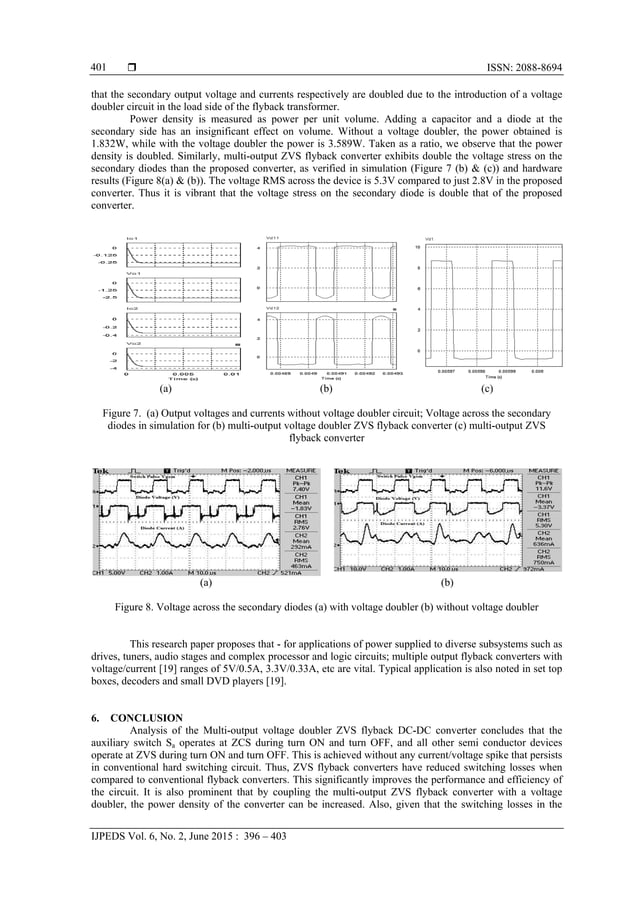 Soft Switched Multi-Output Flyback Converter with Voltage Doubler | PDF